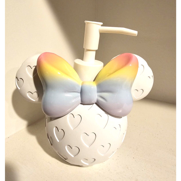 Disney | Bath | Disney Minnie Mouse Rainbow Bow Soaplotion Dispenser ...